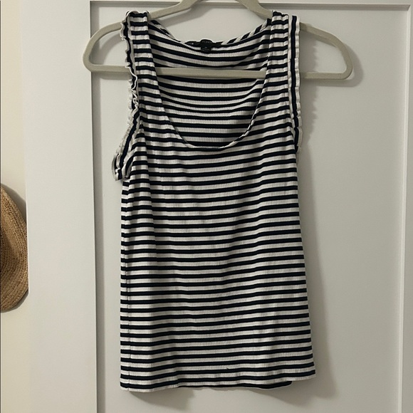 J. Crew | Tops | J Crew Navy And White Striped Tank Top | Poshmark